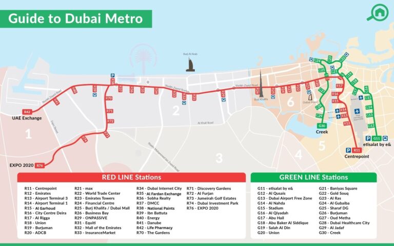 Dubai Metro Guide: Map, Timings & More - MyBayut