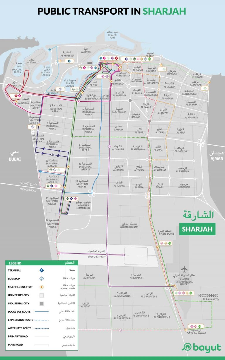 Public Transport in Sharjah: Bus Routes, Timings and More - MyBayut