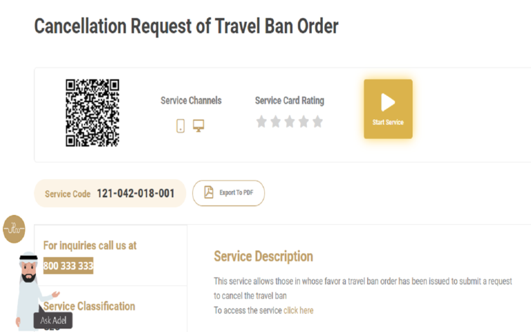 Cancellation Request of a Travel Ban Order - MyBayut