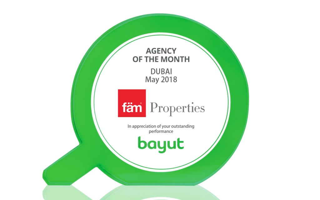 Dubai Real Estate Agency & Agent of the Month Award May'18 - MyBayut